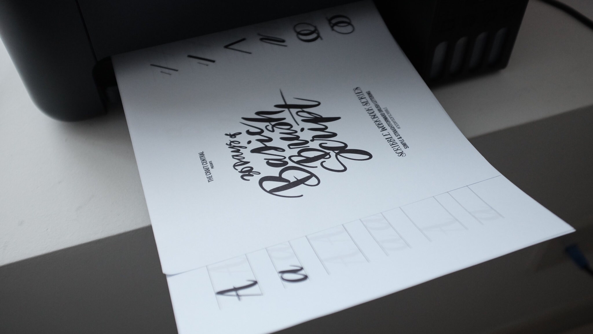 Basic Brush Script Calligraphy Printable Workbook Brush Lettering ...