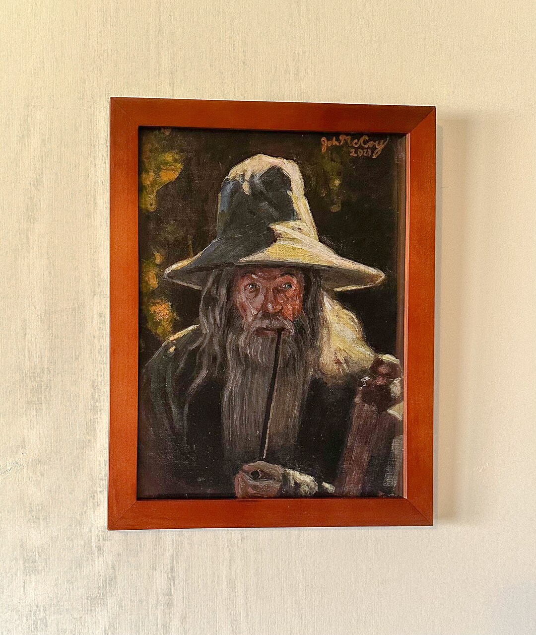 Portrait of Gandalf - Framed Print - Etsy