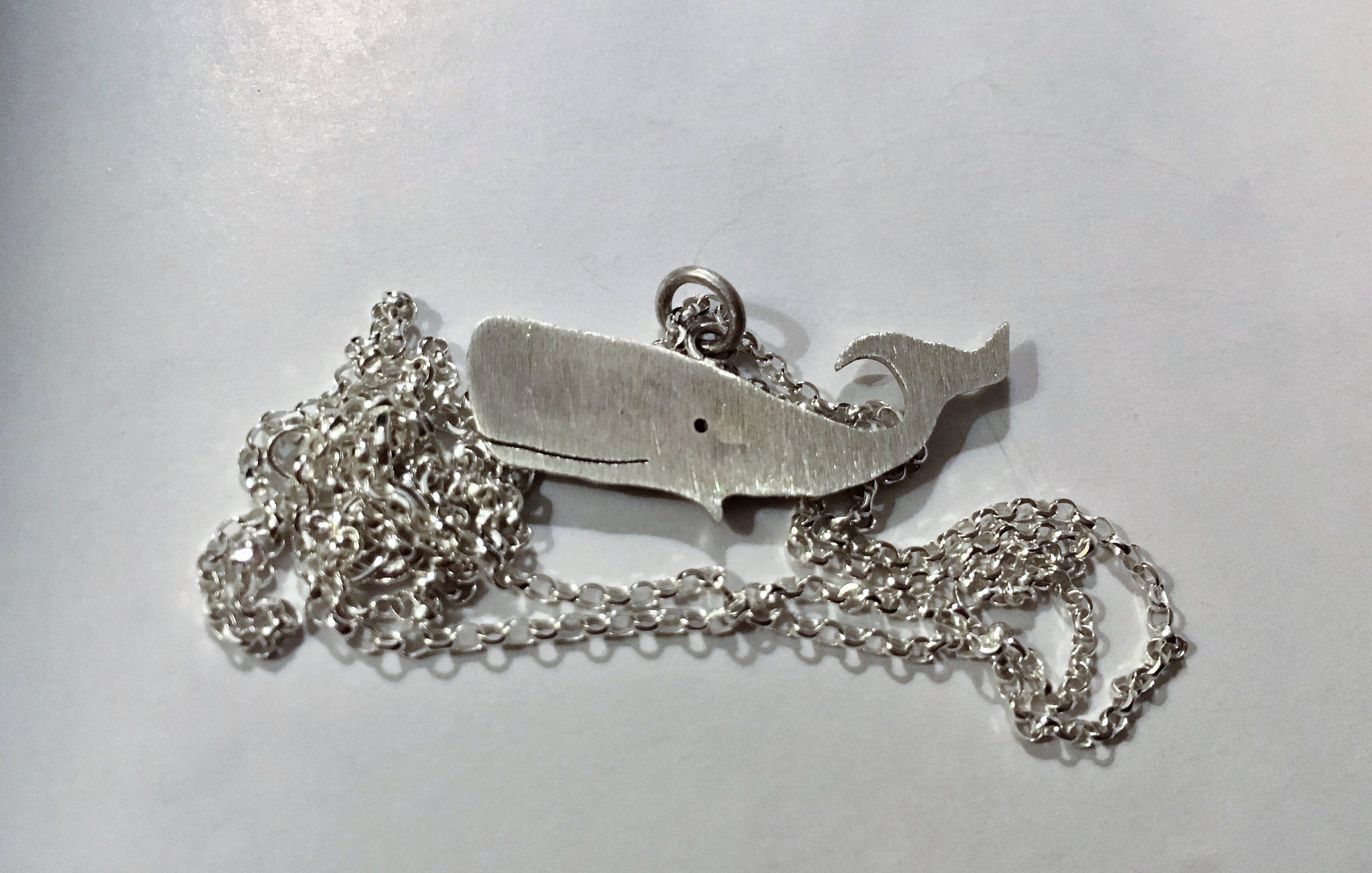 Sterling Silver Whale Necklace Whale Pendant Whale Charm - Etsy