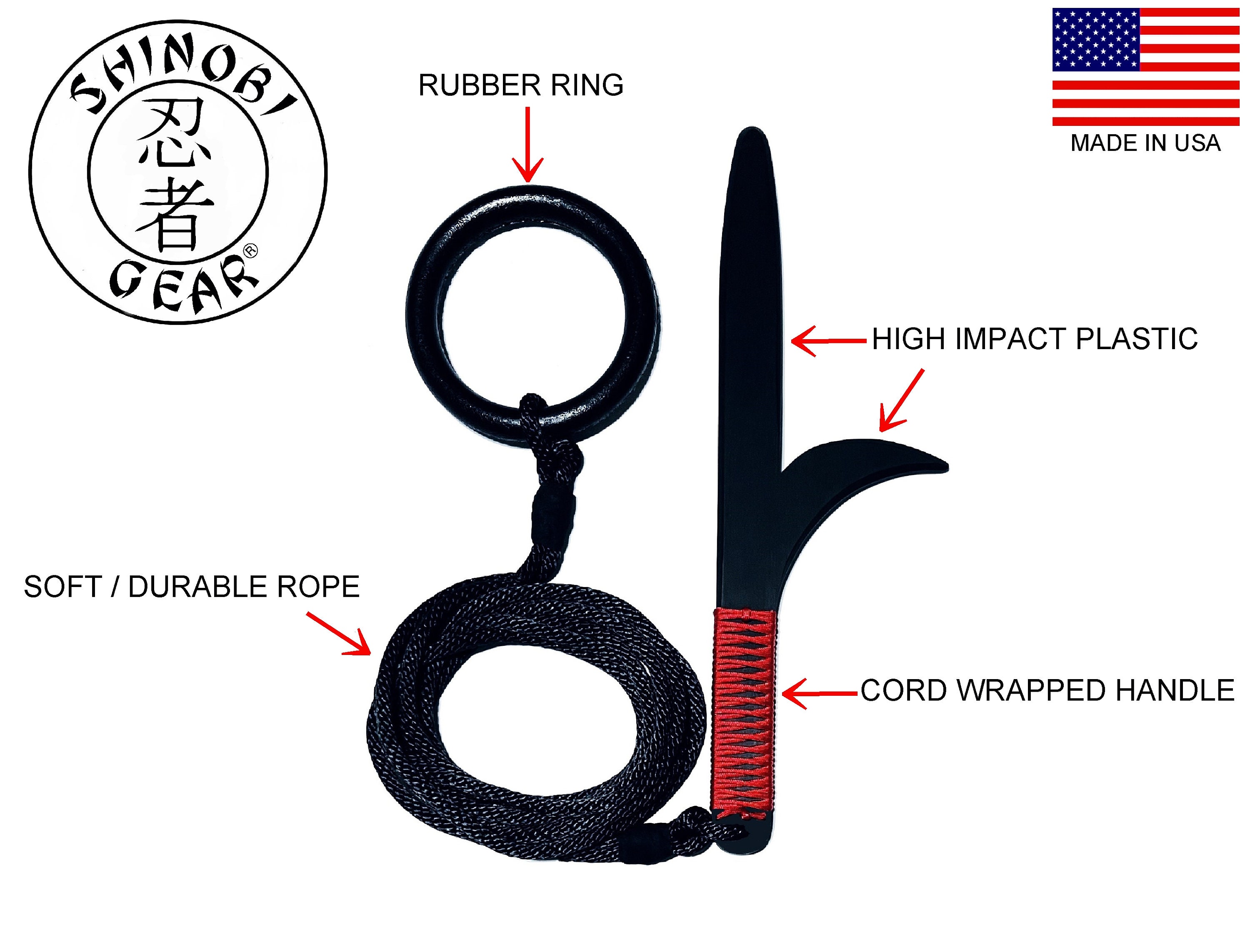 Plastic Ninja Training Kyoketsu Shoge V3-red Cord Wrap - Etsy