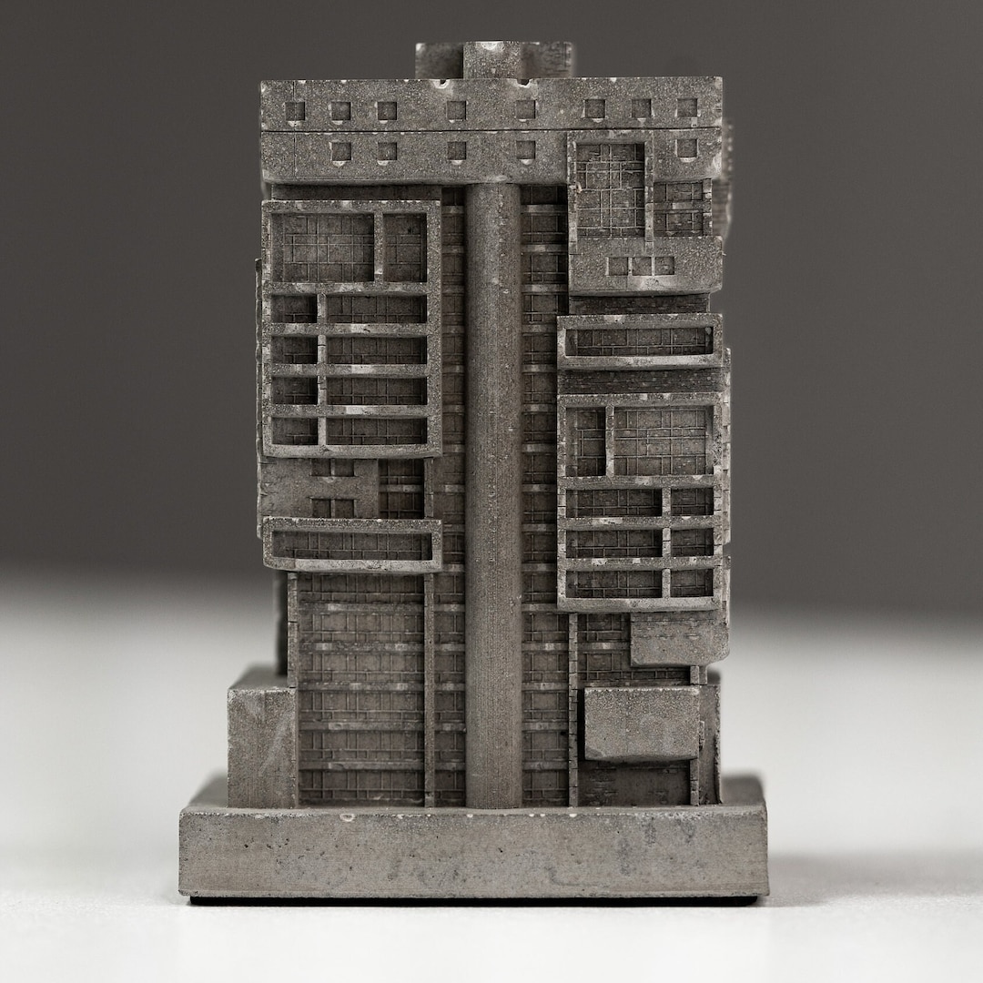 Jenaro Valverde Marín Building - Miniature Concrete Architecture Model ...