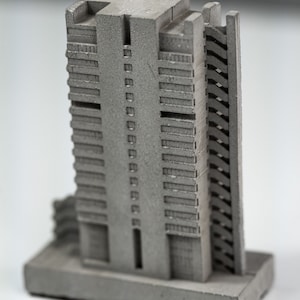 Barbican YMCA - Miniature Concrete Architecture Model: MINI 046 - Etsy
