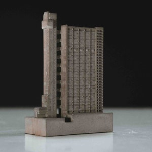 Trellick Tower - Miniature Concrete Architecture Model: Mini 017 - Etsy