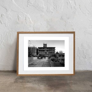 UEA Library Architecture Print, A3 Black & White Risograph Print ...