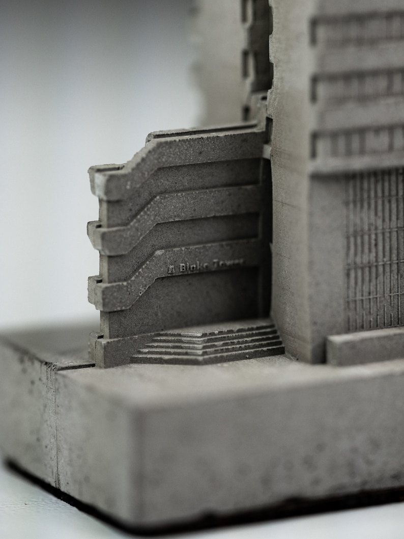Barbican YMCA - Miniature Concrete Architecture Model: MINI 046 - Etsy