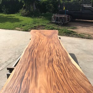 Live Edge Dining Table Acacia Wood Solid Slab Length C11 Long | Etsy