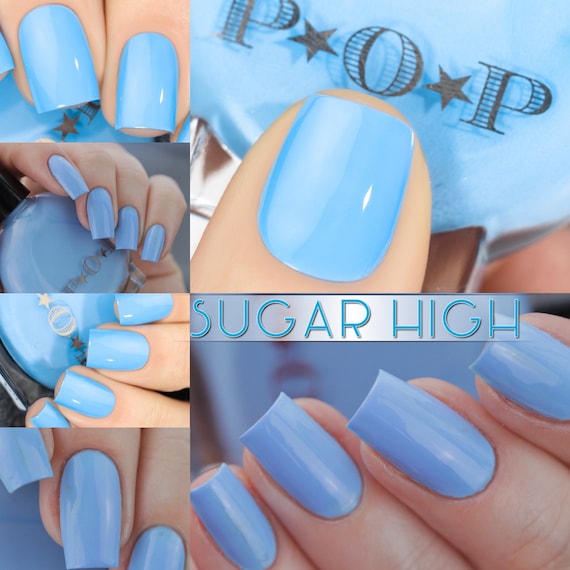 Neon Light Blue Nail Polish