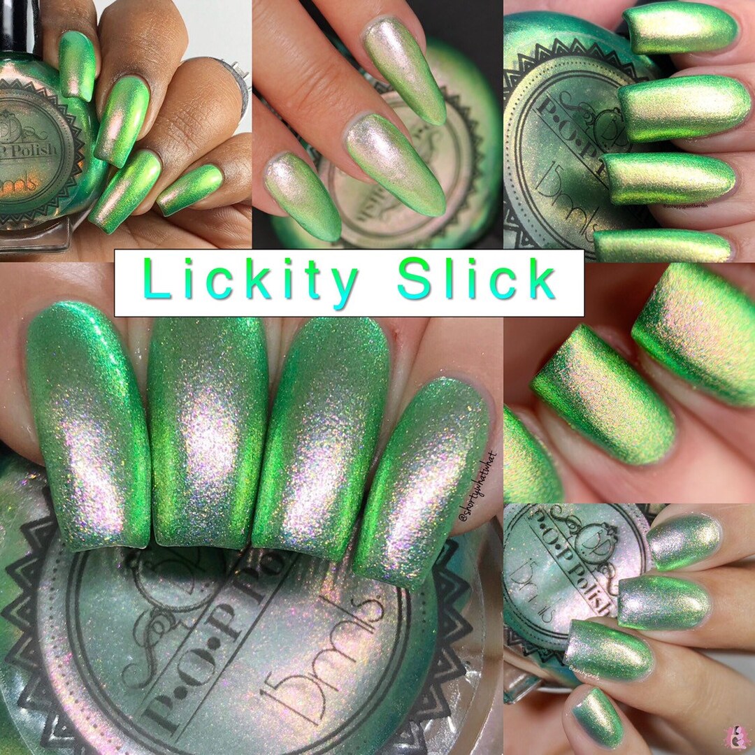 P•O•P Polish "lickity Slick" Oil Slick 360 Pastel Edition Multichrome ...