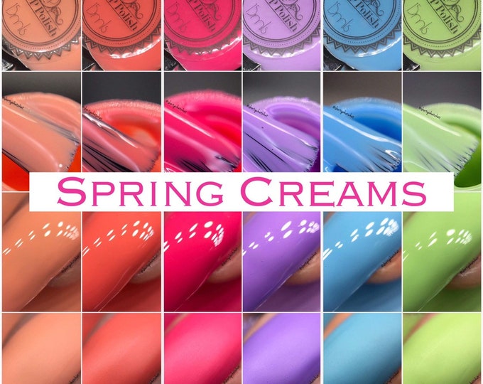 P.O.P Full Spring Cream Collection Pink Coral Peach Apple Green Blue ...