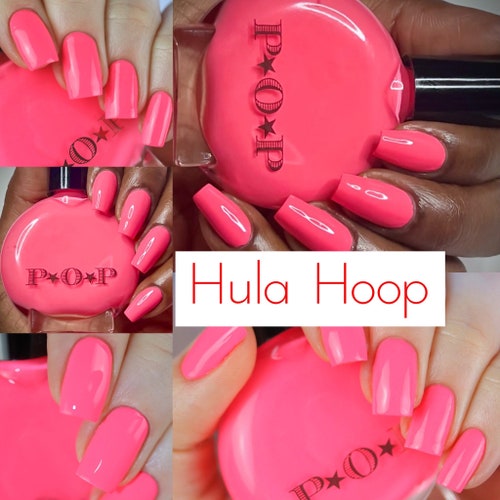 SHOCKING Neon Pink Nail Polish - Etsy