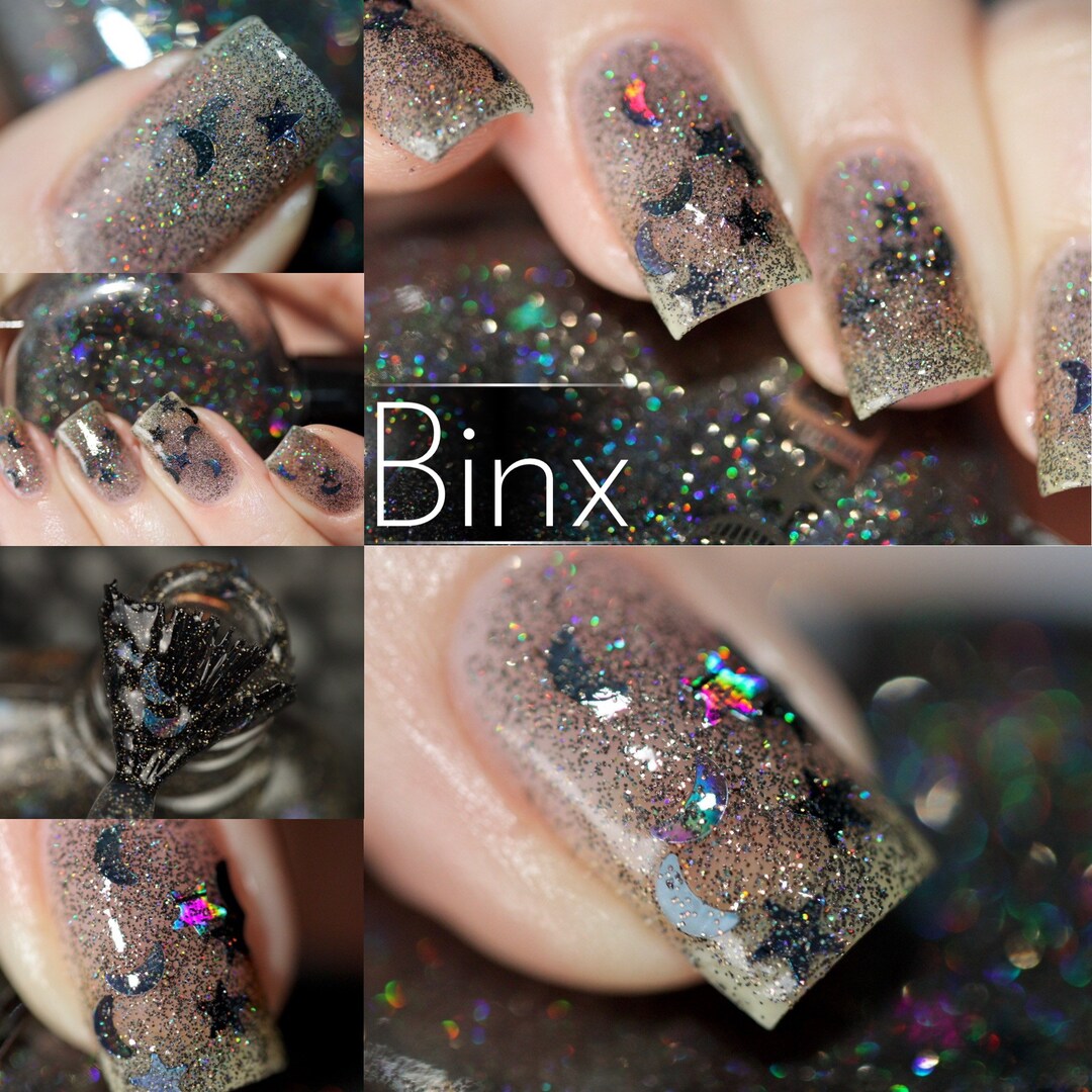 POP Binx Hocus Pocus Collection Black Holographic Glitter Bomb Moons ...