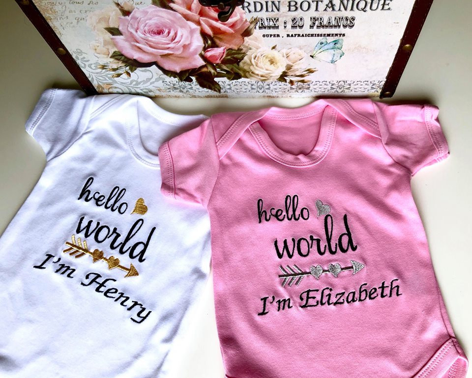 Hello World Personalised Baby Vest | Etsy UK
