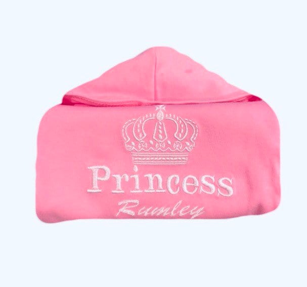 Personalized Girls Princess Hoodie, Embroidered Cotton Outfit - Etsy