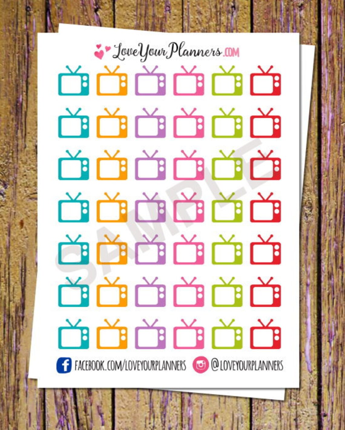 42 TV Planner Stickers Cable Bill Stickers TV Shows Stickers | Etsy
