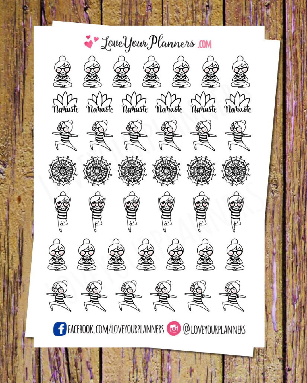 Mediation Planner Girl Stickers Character Functional Planner Sticker ...