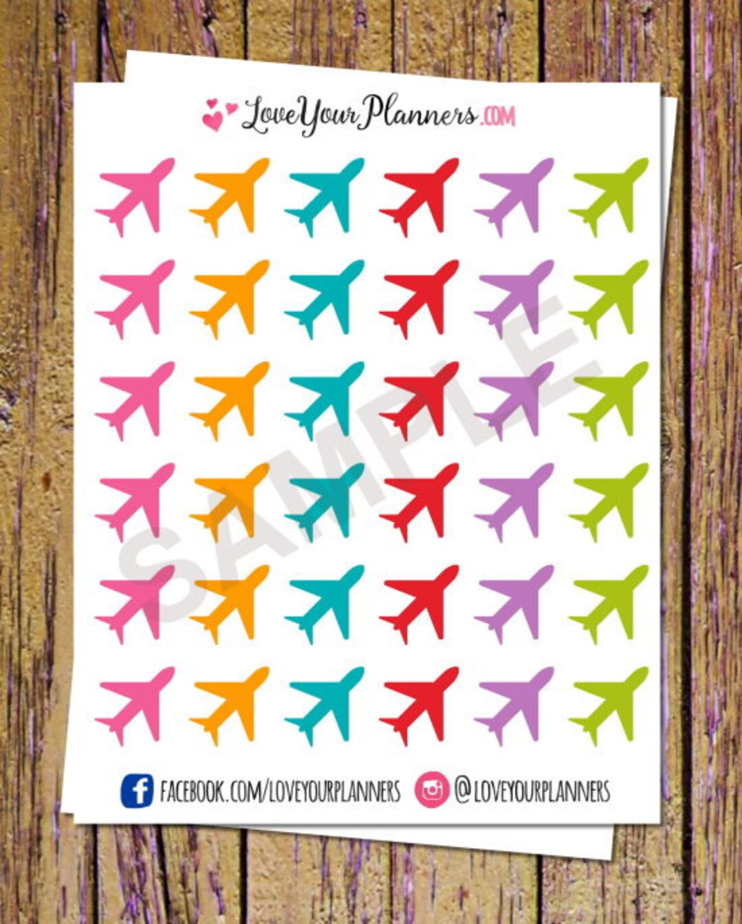 36 Plane Planner Stickers Plane Stickers Airplane Stickers Travel ...