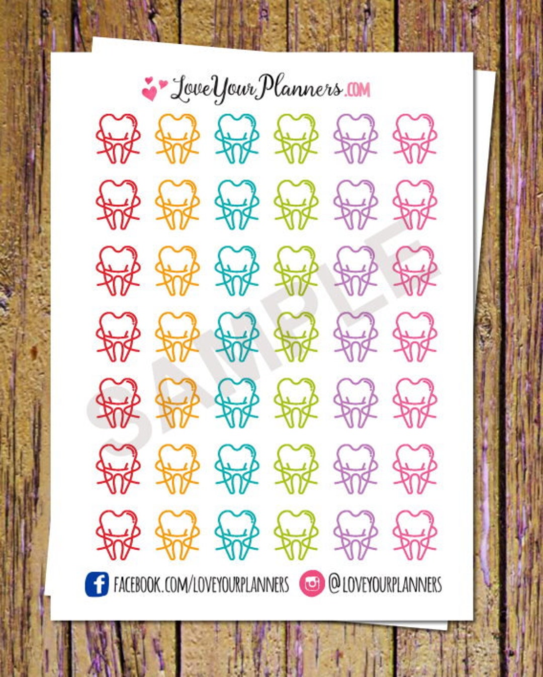 42 Dental Floss Planner Stickers Dental Floss Stickers Dentist Stickers ...