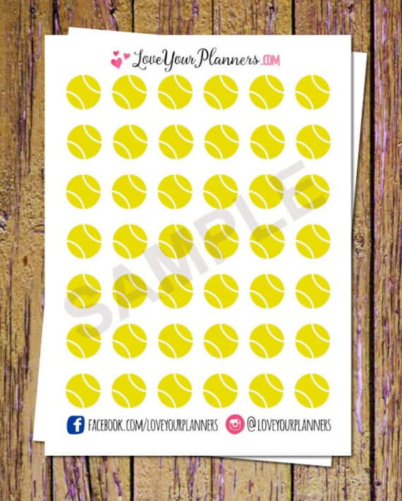 42 Tennis Planner Stickers Tennis Stickers Tennis Game | Etsy