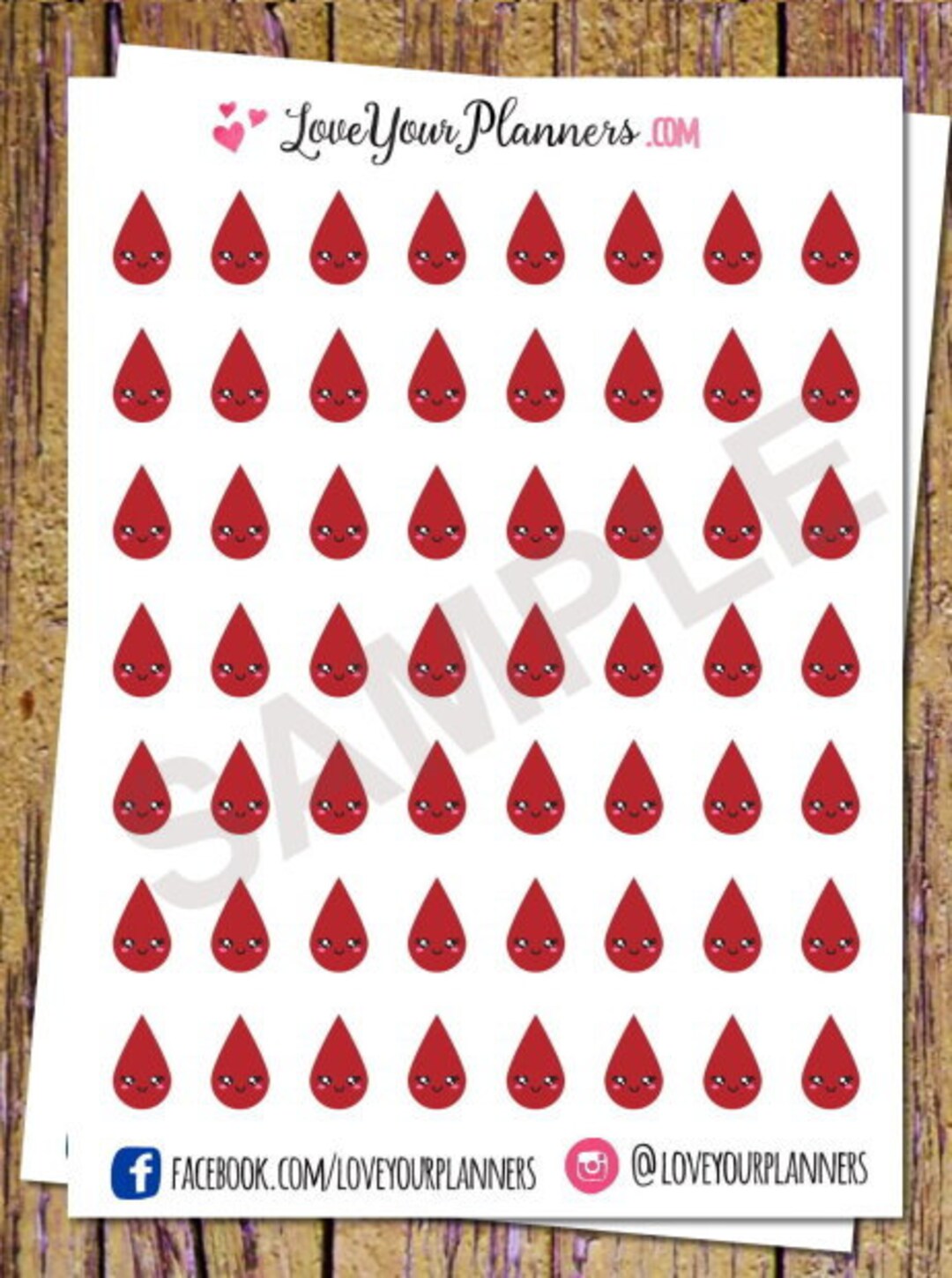 56 Kawaii Period Tracker Stickers Planner Stickers Period Stickers ...