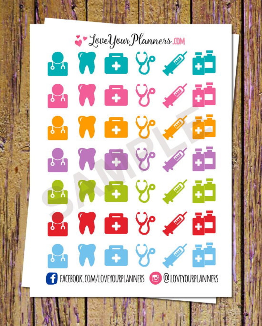 42 Assorted Doctor Planner Stickers Dentist Stickers Medical ...