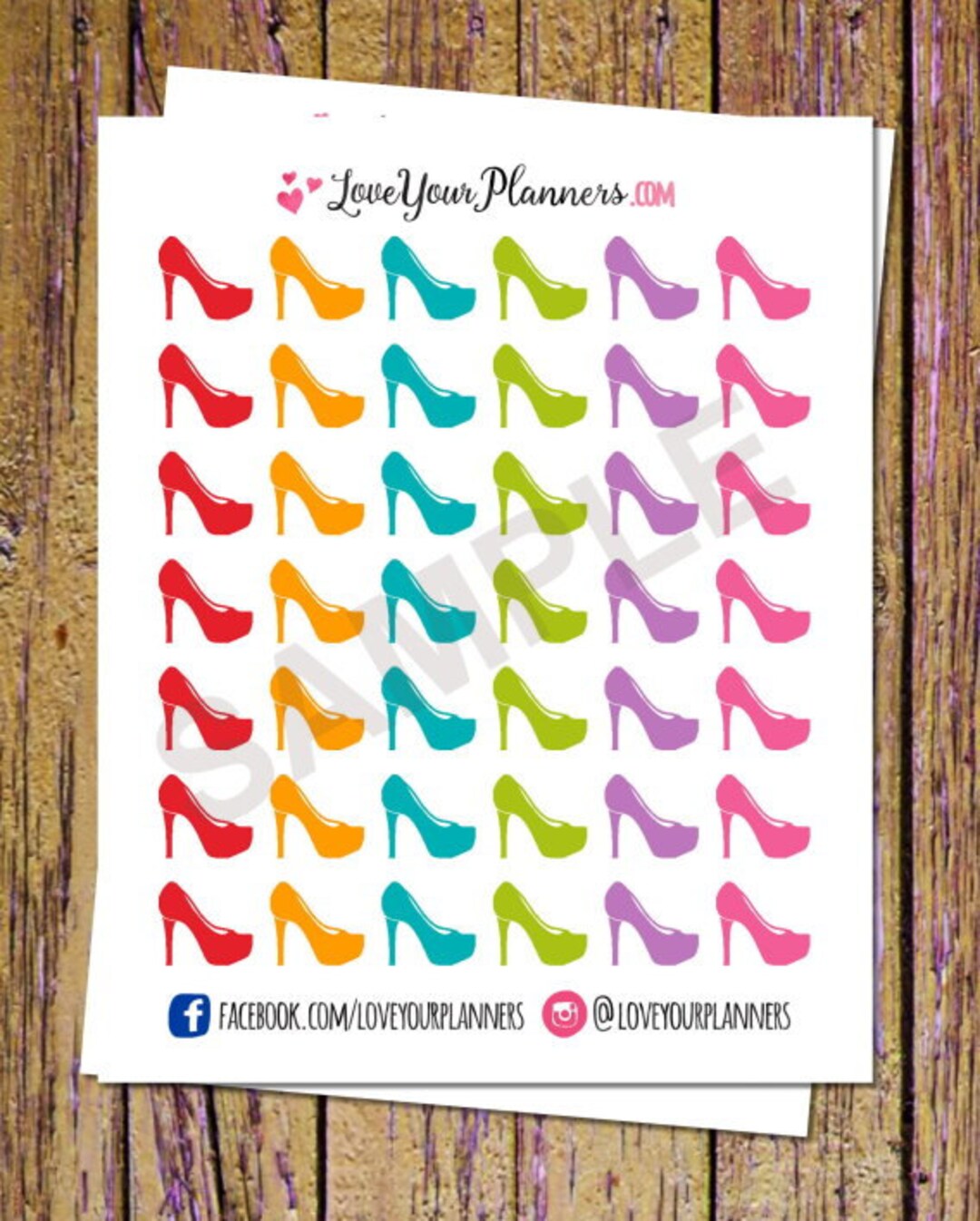 42 High Heel Planner Stickers Shoe Shopping Stickers Shoe Stickers High ...