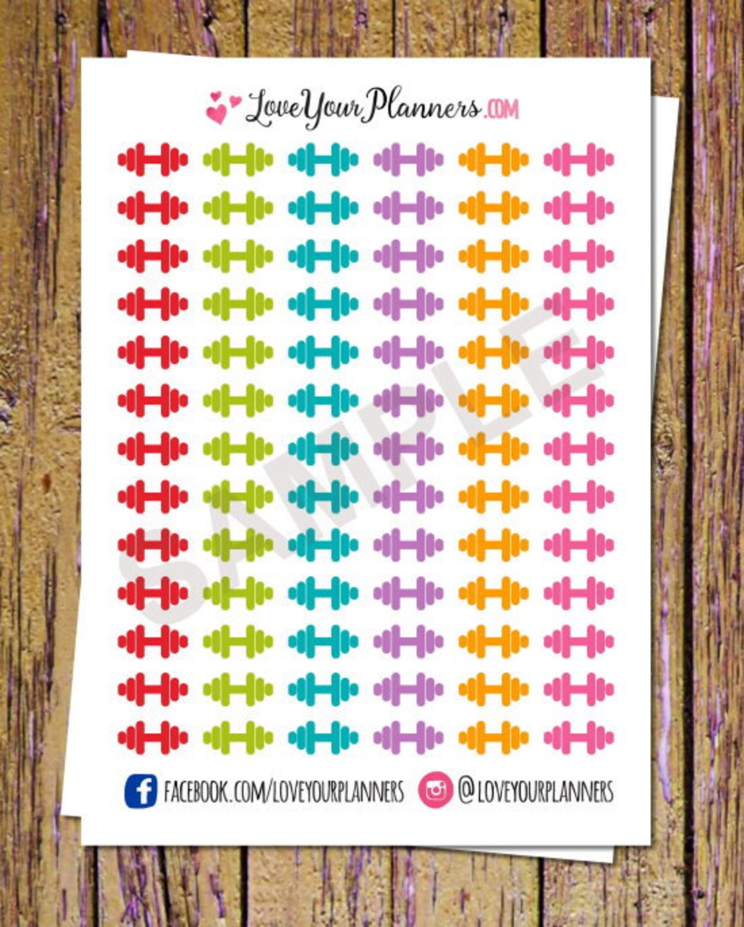 78 Dumbbell Planner Stickers Workout Stickers Weights Stickers Icon ...
