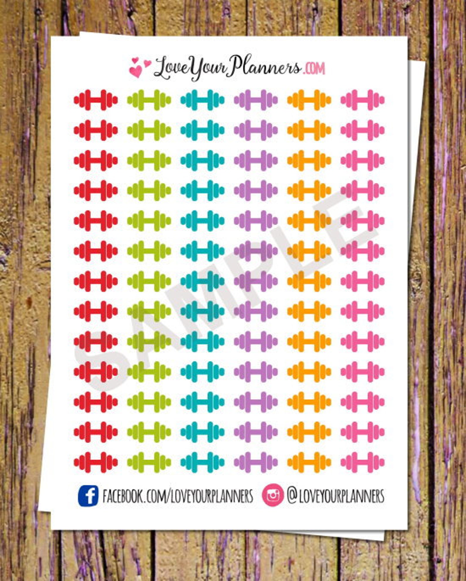 78 Dumbbell Planner Stickers Workout Stickers Weights Stickers Icon ...
