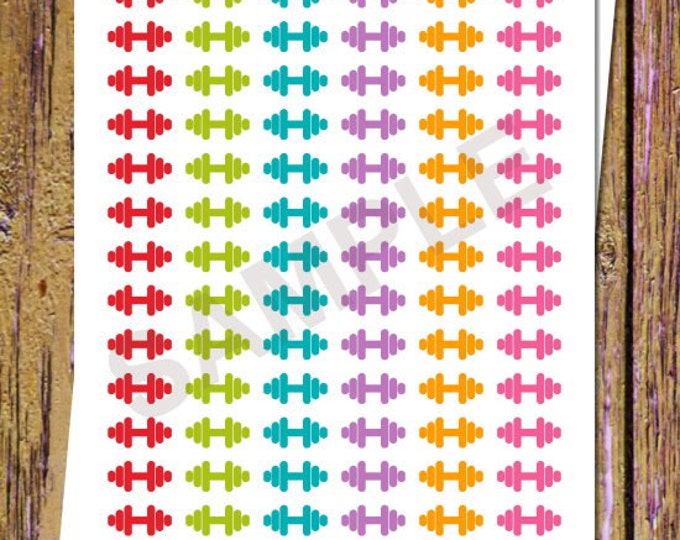 78 Dumbbell Planner Stickers Workout Stickers Weights Stickers Icon ...