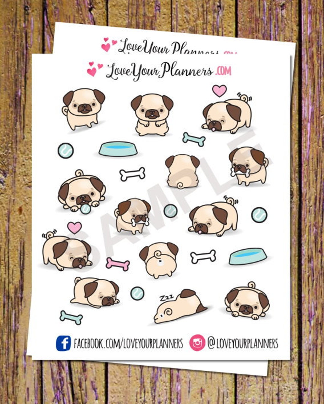 24 Kawaii Dog Planner Stickers Cute Dog Stickers Decorative Planner ...