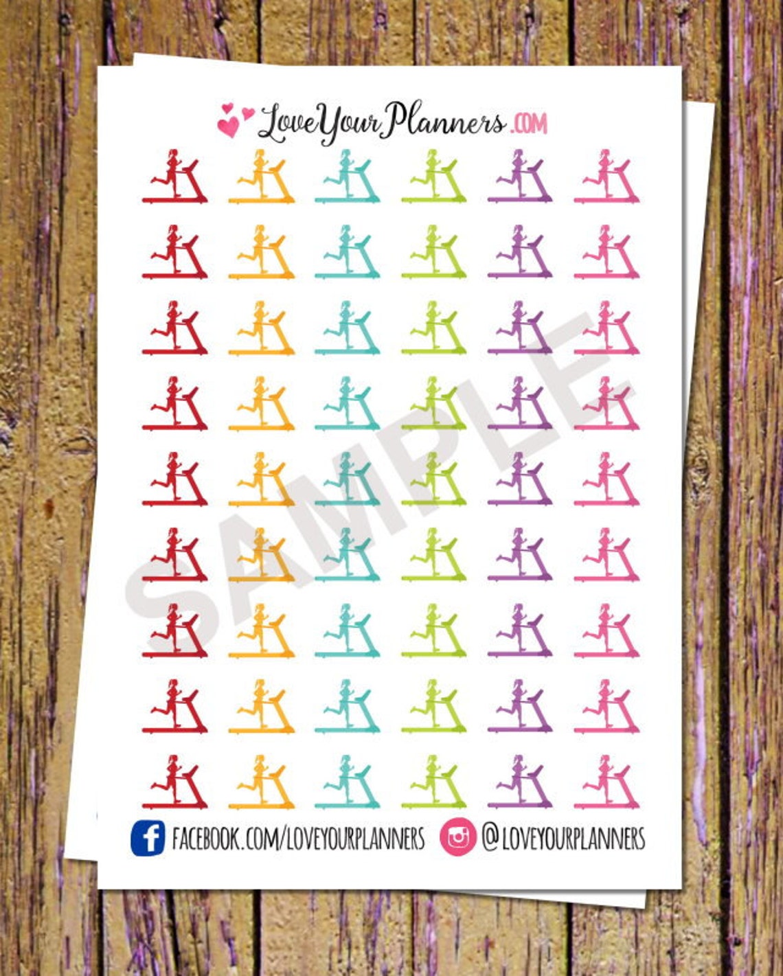 54 Treadmill Planner Stickers Fitness Stickers Running | Etsy