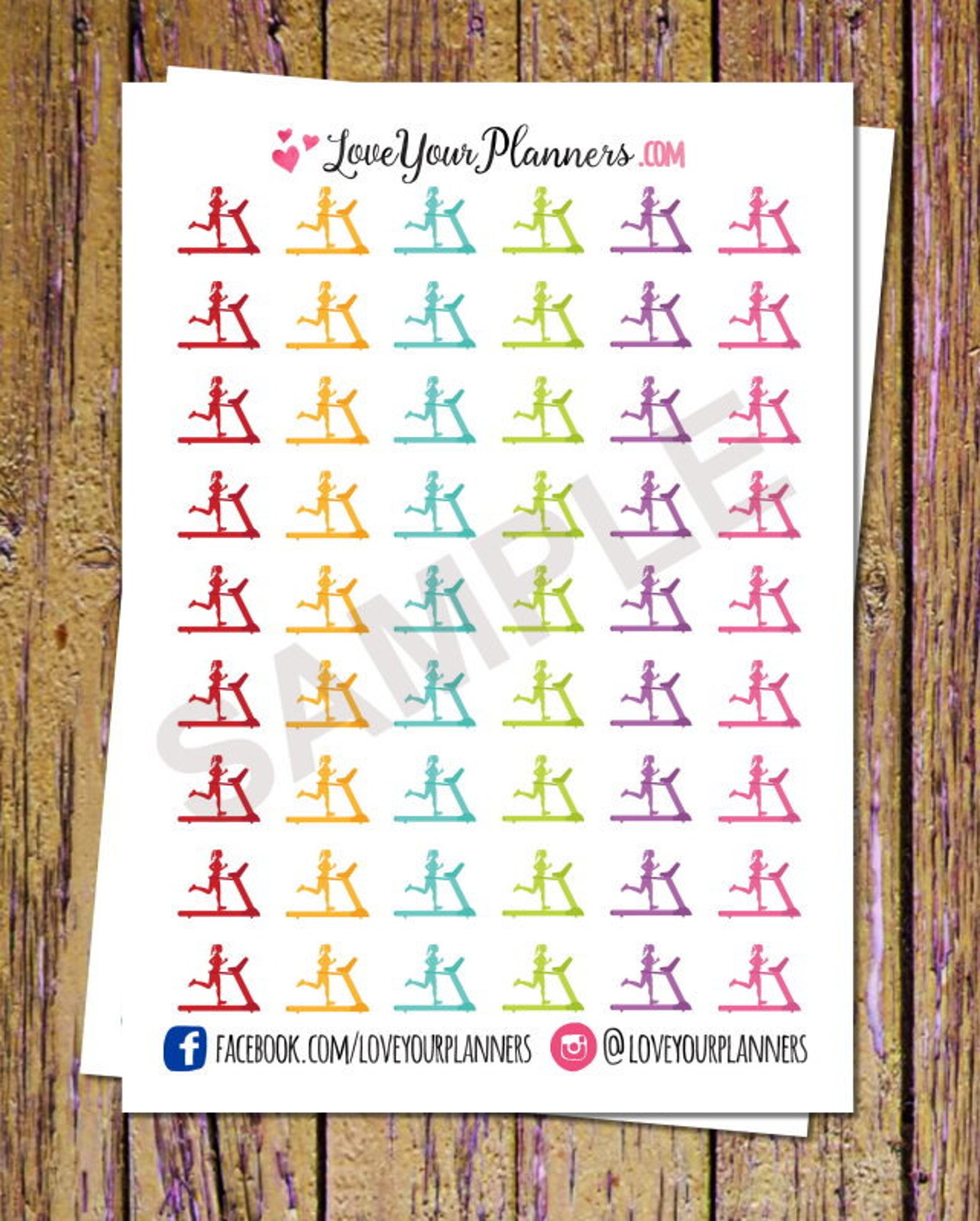 54 Treadmill Planner Stickers Fitness Stickers Running | Etsy
