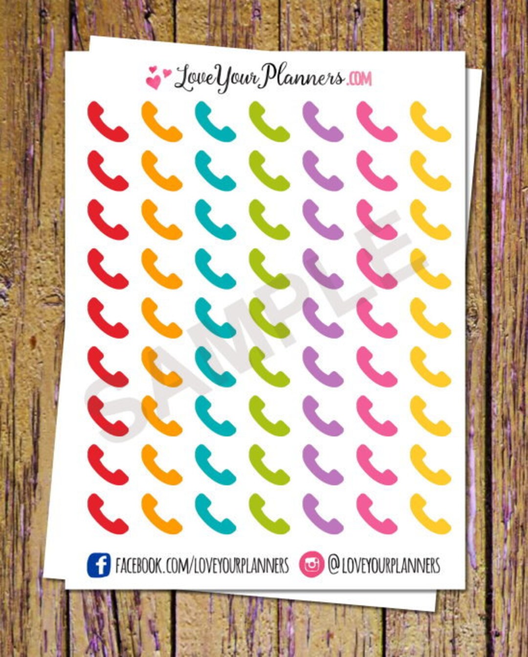 63 Phone Planner Stickers Telephone Stickers Phone Bill Stickers Icon ...