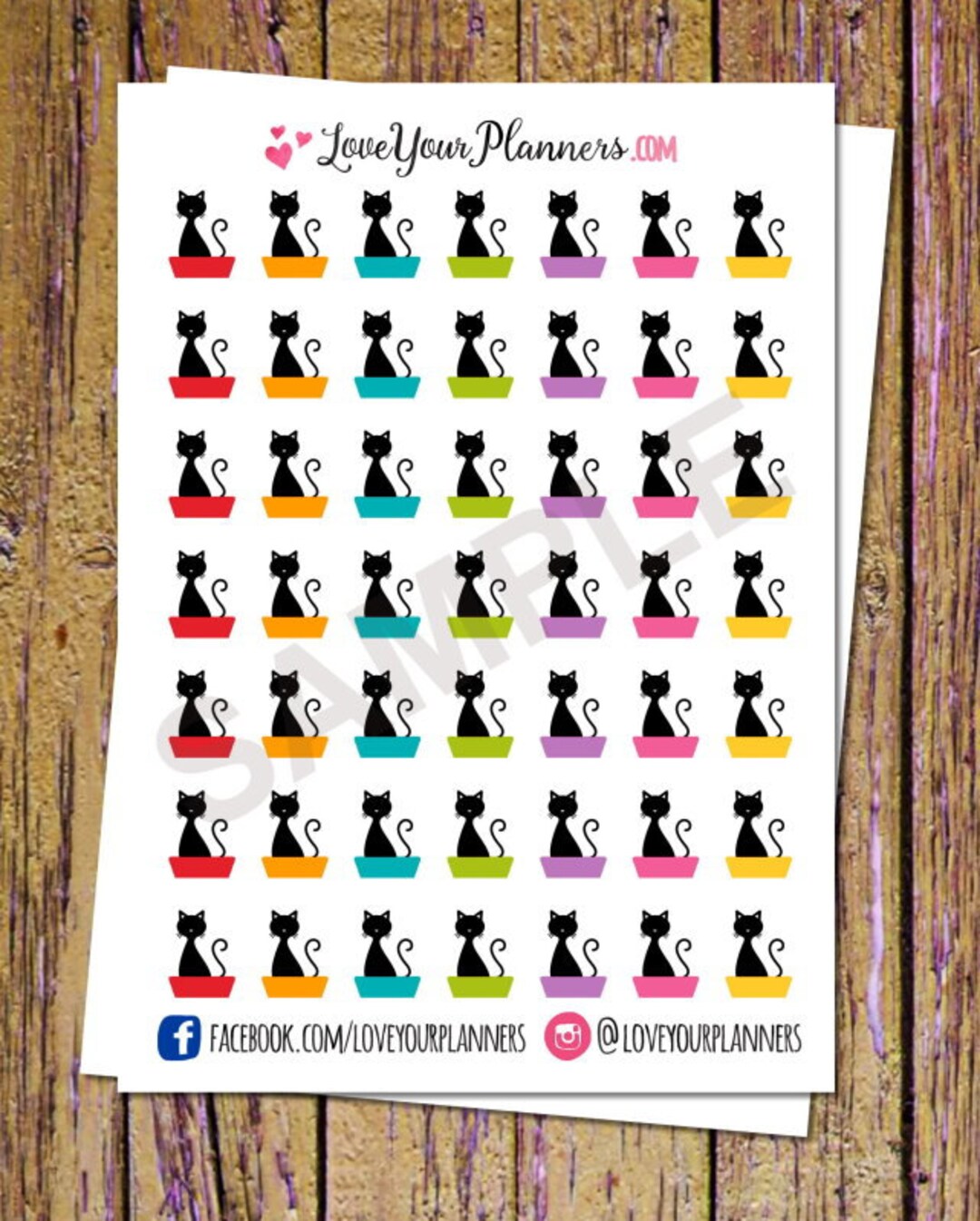 49 Kitten Litter Planner Stickers Kitten Stickers Cat Stickers ...