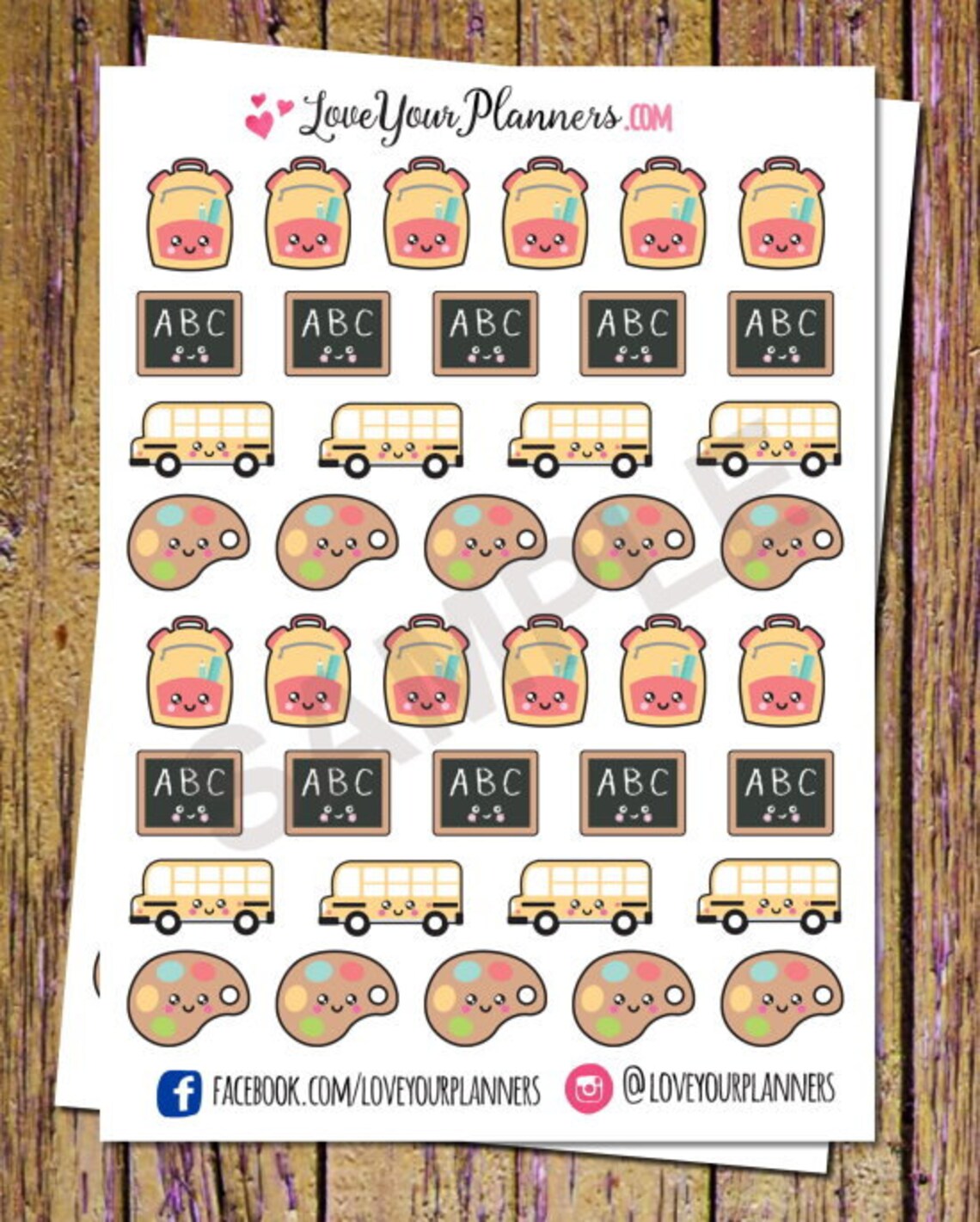 40 Kawaii School Planner Stickers School Stickers Field Trip | Etsy