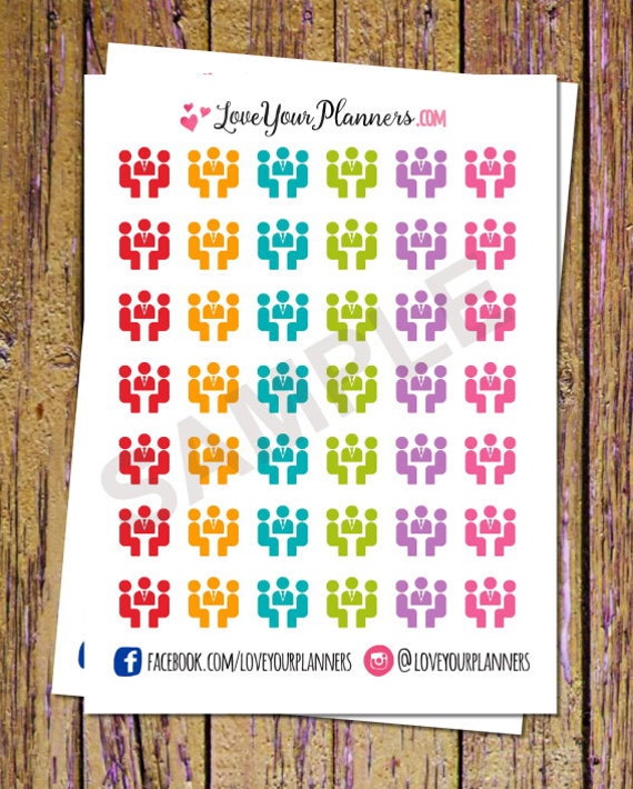 42 Meeting Planner Stickers Meeting Stickers Work Stickers | Etsy