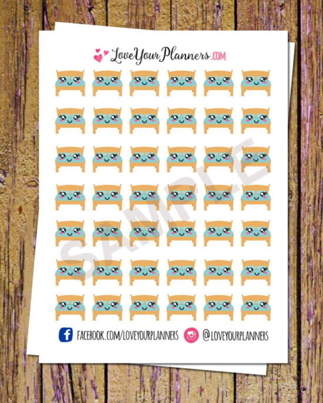 48 Kawaii Bed Planner Stickers Change Bed Sheets Stickers Bed Stickers ...