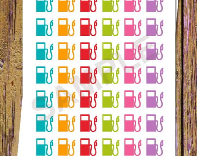 42 Gas Pump Planner Stickers Gas Stickers Functional Stickers Icon ...