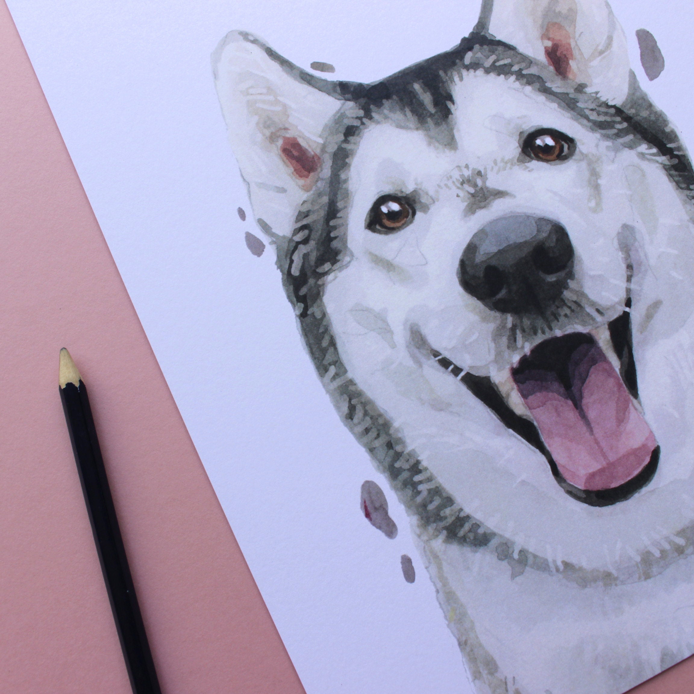 Siberian Husky A4/Letter Print Gifts for Child's Nursery & | Etsy