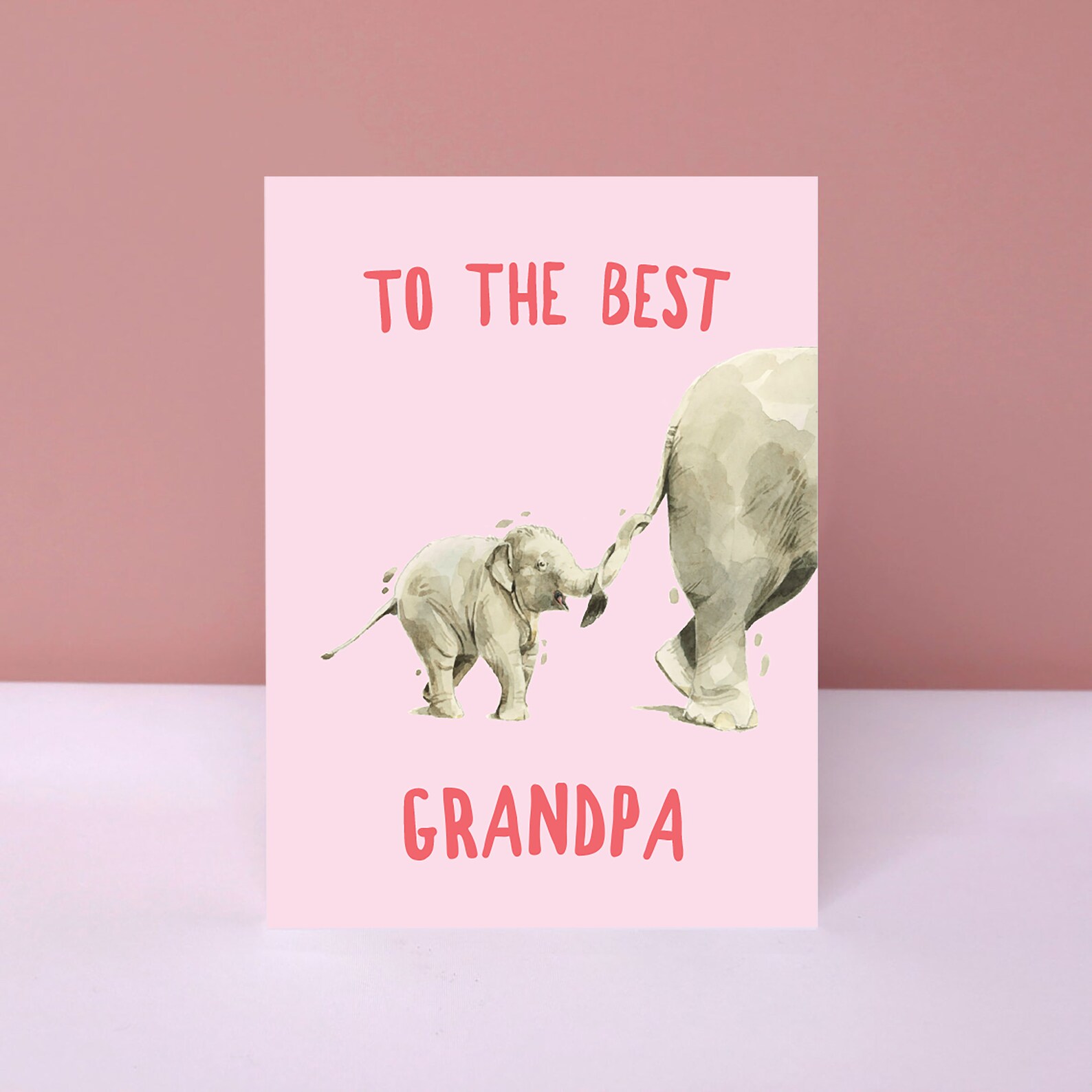 To the Best Grandpa, Elephant Card for Father's Day, Grandpa's Birthday ...