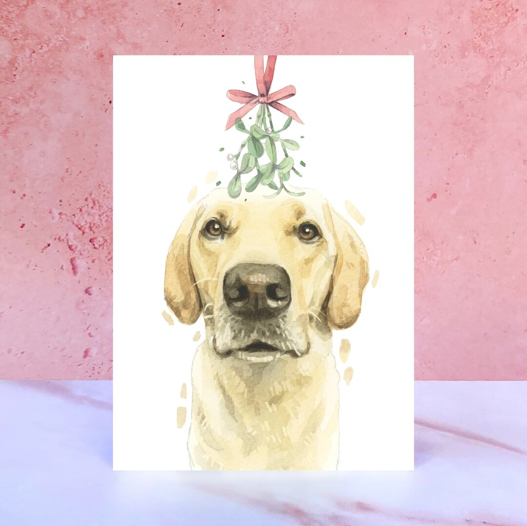 Yellow Labrador Christmas Card - Etsy