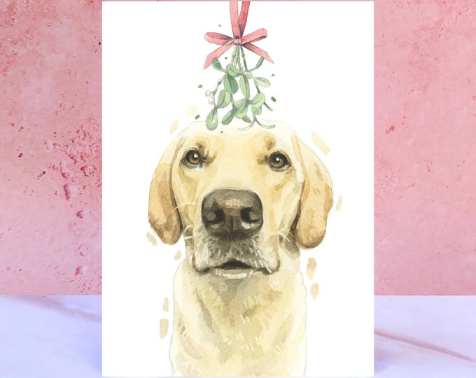 Yellow Lab in Snow Greeting Cards - Etsy