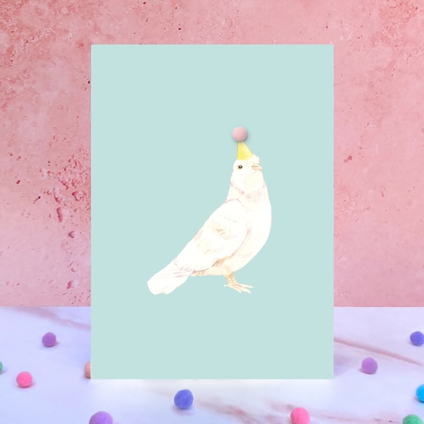 Funny Dove Birthday Card - Etsy UK