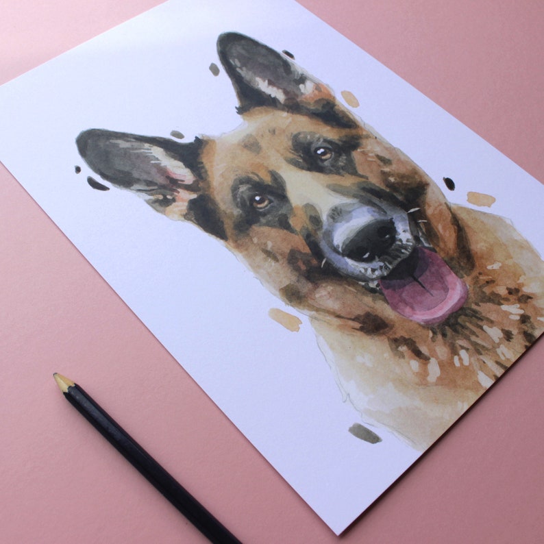 German Shepherd A4/Letter Print Gifts for Child's Nursery | Etsy