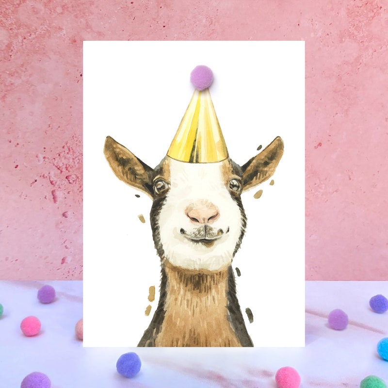 Goat Birthday Card - Etsy
