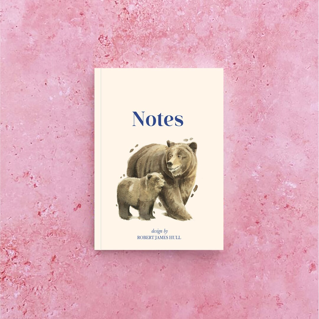 Bear and Cub Cute A6 Notebook - Etsy