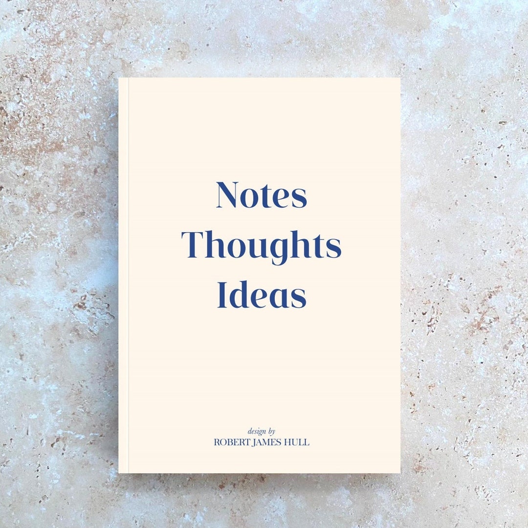 A5 Cream & Blue Notebook - Etsy