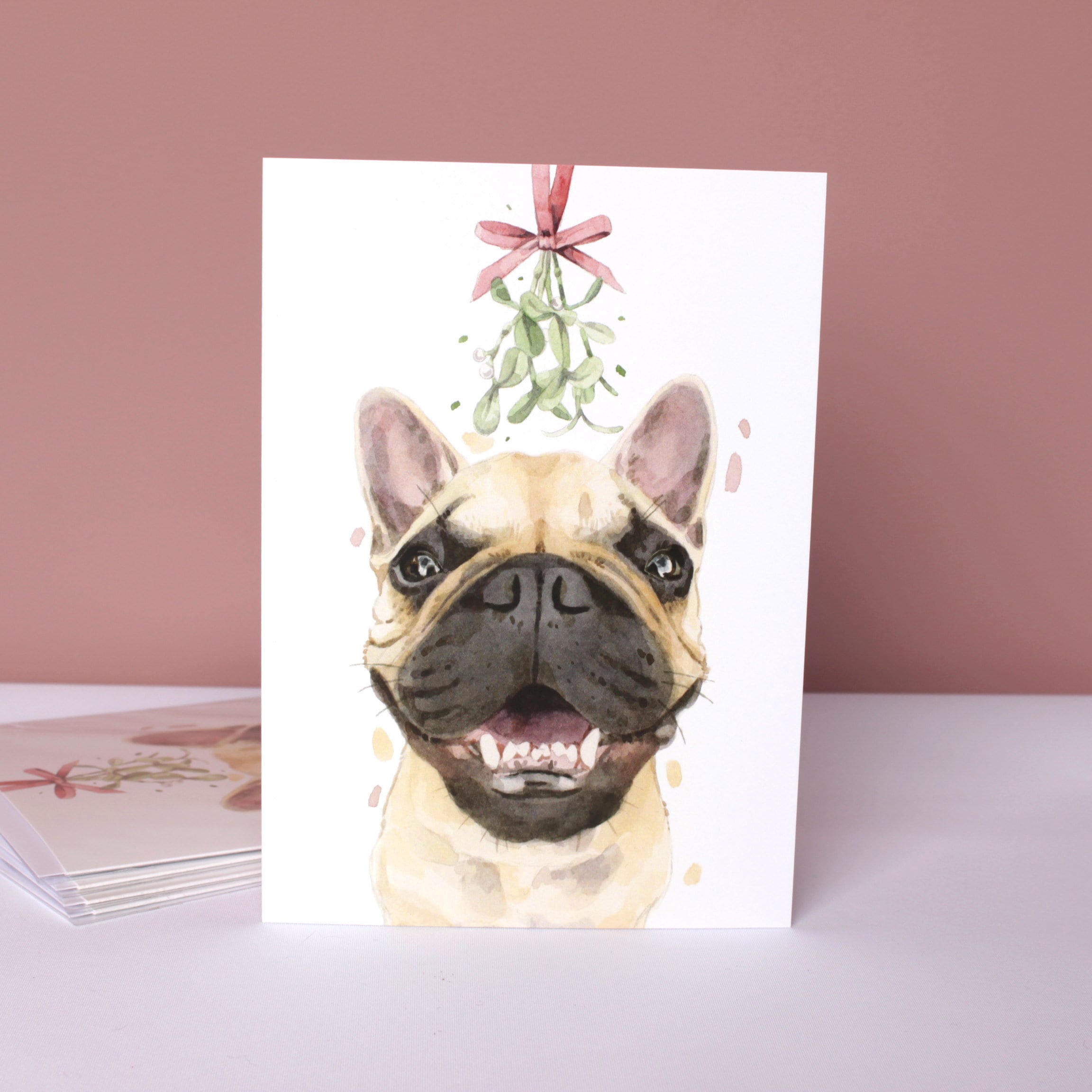 Pack of 5 French Bulldog Christmas Card Xmas Frenchie Holiday | Etsy
