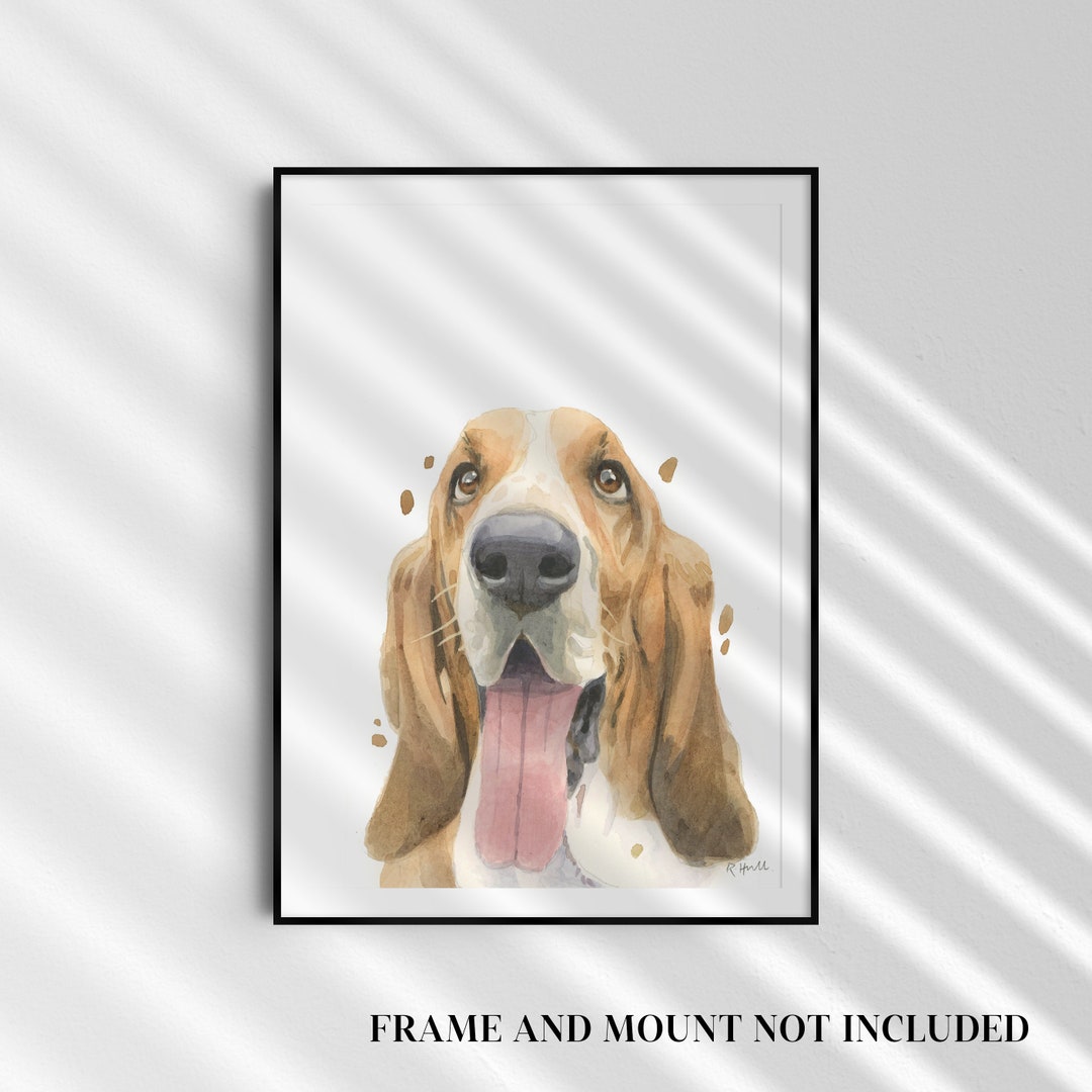 Basset Hound A4/letter Print Gifts for Child's Nursery & Dog Lovers - Etsy