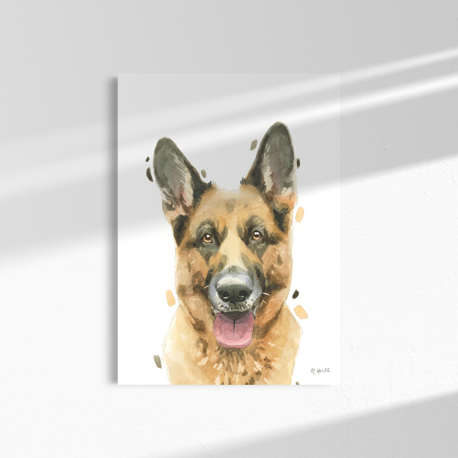 German Shepherd A4/letter Print Gifts for Child's Nursery | Etsy