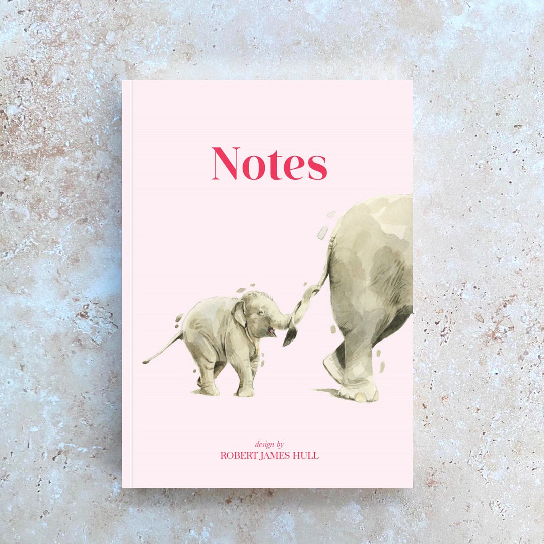 Elephant and Calf A5 Premium Notebook - Etsy